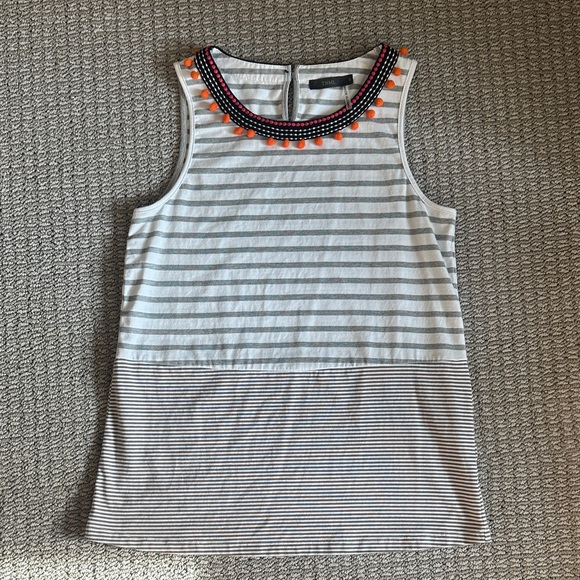 THML | Tops | Thml Striped Tank Top With Orange And Black Accents ...